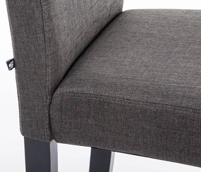 Jídelní židle Ina látka černá konstrukce – tmavě šedá