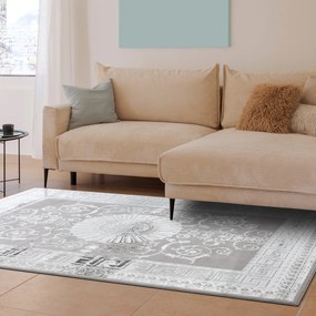 Dywany Łuszczów, Kusový koberec Bliss Z160AZ246 grey, 140x190, šedá, kancelář