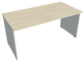 Stůl pracovní rovný 160 cm - Hobis Gate GS 1600 Dekor stolové desky: akát, Dekor lamino podnože: šedá