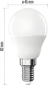 EMOS LED žárovka Mini Globe E14 4,2W / Žárovka / náhrada za 40W / neut