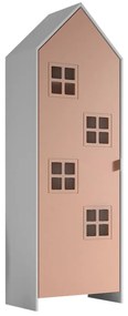 Bílo-růžová dětská šatní skříň 58x172x37 cm Casami Bruges – Vipack