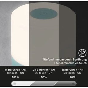 Briloner 7461010 - LED Stmívatelná nabíjecí stolní lampa LED/2W/5V IP44 modrá