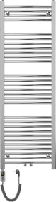 Mexen Ares, elektrické topné těleso 1500x500 mm + topná tyč 600 W, chromová, W102-1500-500-2600-01