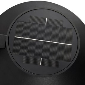 Černé fasádní solární LED svítidlo Justina s pohybovým čidlem 5W  - Nordlux