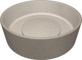 Laveo Perl, granitové umyvadlo na desku 360x360x115 mm, béžová, LAV-VGP1410T