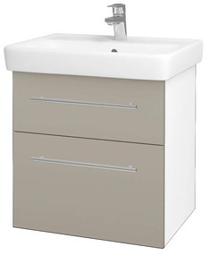 Dřevojas Koupelnová skříň Q MAX SZZ2 60 Varianta: N01 Bílá lesk / Úchytka T02 / D20 Galaxy