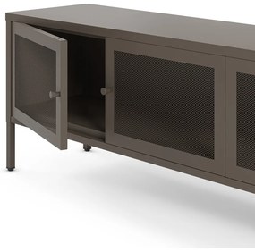 Šedý kovový TV stolek 160x50x35 cm Fayna – Marckeric