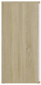 Příborník Cornell - dřevotříska - 80x36x75 cm | bílý a dub sonoma