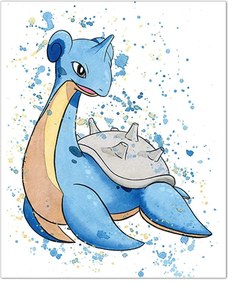 Obraz s motivem Pokémon - 4 rozměry Rozměr: 13x18 cm, Varianta: Lapras