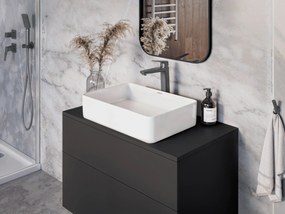 Deante Prizma, závěsná skříňka s pultovou deskou 800x470x520 mm, černá matná, DEA-SDI_NB81