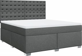Box spring postel s matrací tmavě šedá 180x200 cm textil 3290582