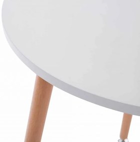 Bhm germany Odkládací stolek Amalie, 60 cm, bílá / přírodní