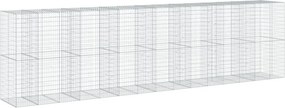 Gabionový koš s víkem 750 x 100 x 200 cm pozinkované železo 3295238