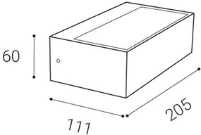 LED2 5130134 Kvader, antracitové fasádní svítidlo, 2x4,5W LED 3000K, délka 20,5cm, IP54