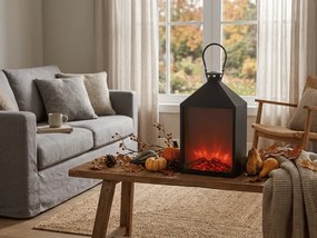 LED dekorace lucerna COZY WARM 55x30 cm, černá