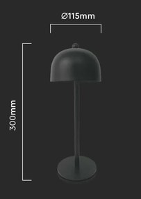 LED Solution Černá LED stolní nabíjecí lampa 300mm 3W