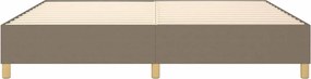 Rám postele s boxspringem taupe 200 x 200 cm textil 3120989
