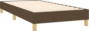 Box spring postel s matrací tmavě hnědá 90x190 cm textil 3130396