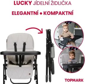Topmark LUCKY jídelní židle, šedo-béžová