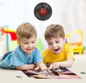 PRIME 3D Puzzle Dívka a jednorožec / 100 dílků / 31 × 23 cm / holograf