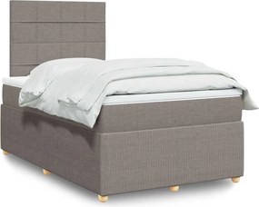 Box spring postel s matrací taupe 120x190 cm textil 3291999
