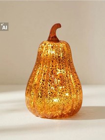 Sinsay - Skleněná dekorativní LED lampička ve tvaru dýně - oranžová