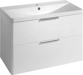 Aqualine Aqualine, DENEB umyvadlová skříňka 80,5x55x39,4cm, bílá matná, DN284