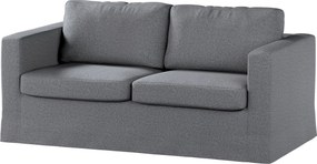 Potah na pohovku IKEA  Karlstad 2-místná , nerozkládací, dlouhý barva šedá látka pletený vzor