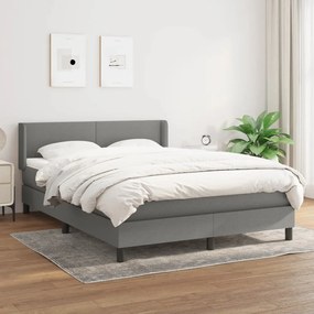 Box spring postel s matrací tmavě šedý 140 x 190 cm textil,  3129546