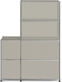 Tchibo - Kovový regál »Cn3« se 2 výklopnými dvířky - barva: chrom