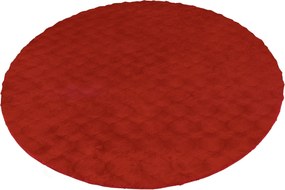 Obsession, Kusový koberec Diamond Cut 800 Red kruh, 200x200 (průměr) kruh, červená, ložnice