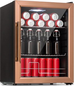 Klarstein Beersafe XL, lednice, 60 litrů, 2 police, panoramatické skleněné dveře, nerezová ocel