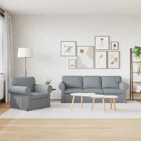 Set pohovek 2 ks Světle šedá textil 3407574