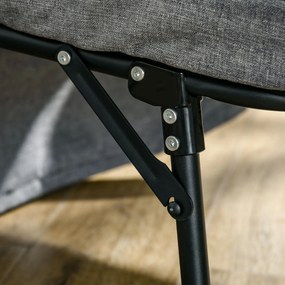 HOMCOM 4-v-1 jednolůžko pro hosty, rozkládací postel, křeslo s otomanem, matrace 8 cm, 5-stupňová regulace výšky, ocelový rám, 188x75x38cm