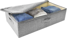 Úložný box textil 70 x 40 x 18 cm šedý 332905