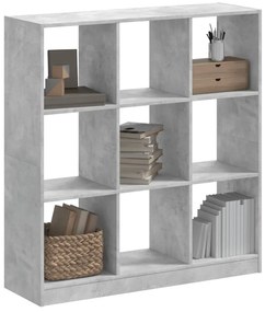 Knihovna betonově šedá 102 x 32 x 108 cm kompozitní dřevo 3307840