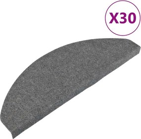 Samolepicí podložky na schody 30 ks šedé 65x22,5x3,5 cm 3365912