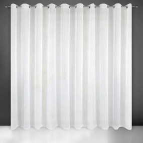 Bílá záclona na kroužcích LUCY 200x250 cm