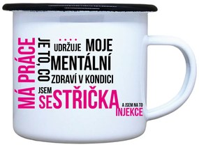 Super plecháček Plecháček s potiskem Má práce sestřička Objem: 460 ml