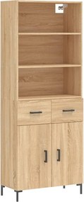 Skříň highboard dub sonoma 69,5 x 34 x 180 cm kompozitní dřevo 3200516