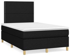 Box spring postel s matrací černá 120x190 cm textil 3269925