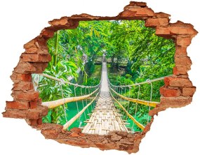 Wallmuralia Nálepka fototapeta 3D Most bambusový les 90x70 cm