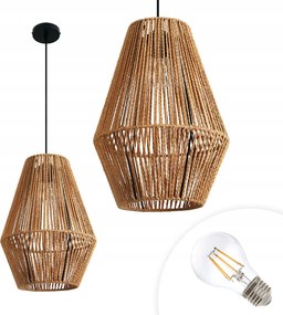 Sada Závěsná lampa Malá kovová šňůra Boho žárovka 7W E27 Teplá Barva