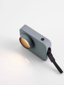 Šedomodrá kovová LED stmívatelná stolní lampa (výška 11 cm) Kedros – Nova Luce