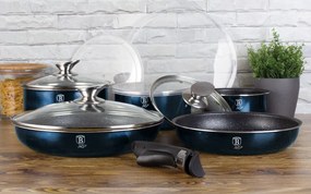 Sada nádobí s odnímatelnou rukojetí 12 ks Aquamarine Metallic Line