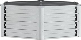 Zahradní vyvýšený záhon 129 x 45 cm pozinkovaná ocel stříbrný 316881