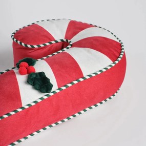 Butlers HOME & YOU Polštář "candy cane" 45 cm - červená/bílá