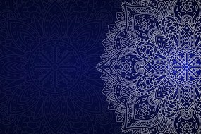 Samolepící tapeta tmavě-modrá Mandala