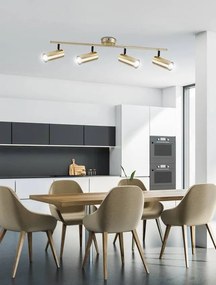 Mosazné stropní svítidlo Colly pro žárovku 4x GU10  - Candellux