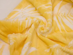 Žlutá mikroplyšová deka FIEN, 150x200 cm